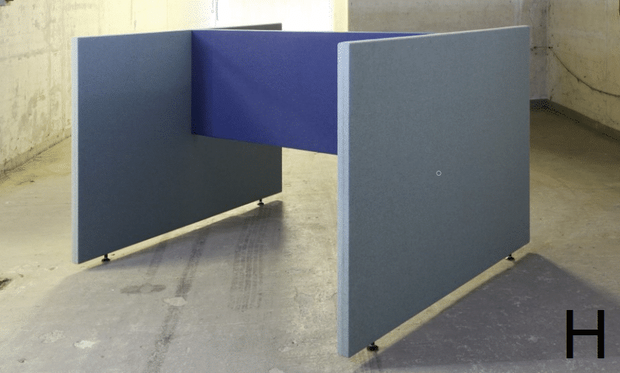Acoustic screen H-form | For more peace and privacy | EASY Noise Control